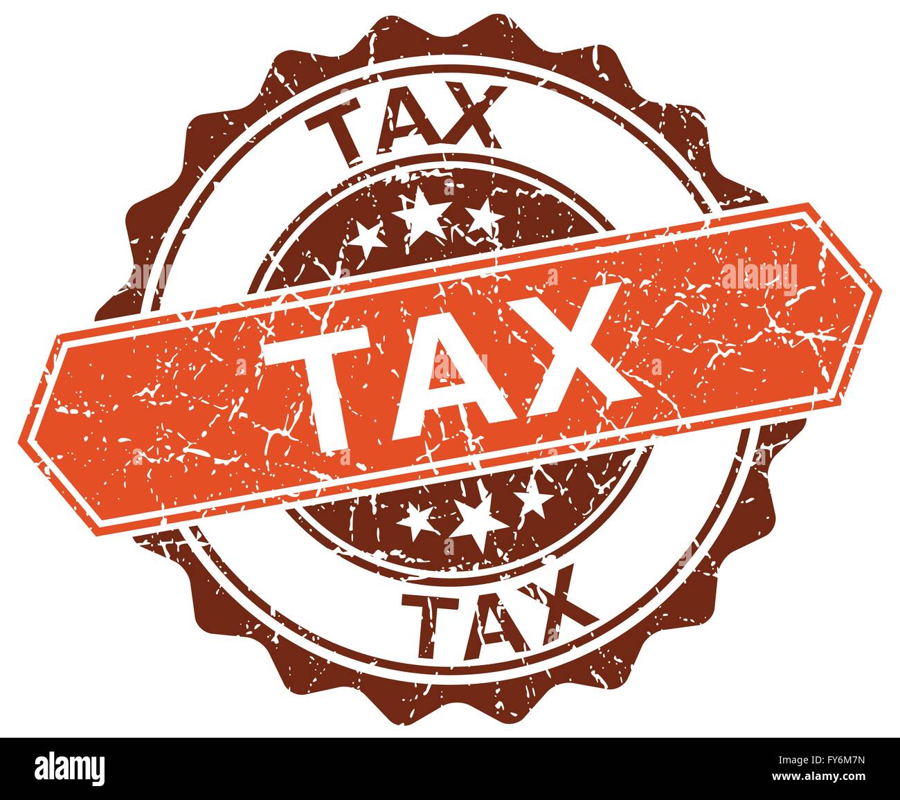 tax orange round grunge stamp on white Stock Vector Image & Art - Alamy
