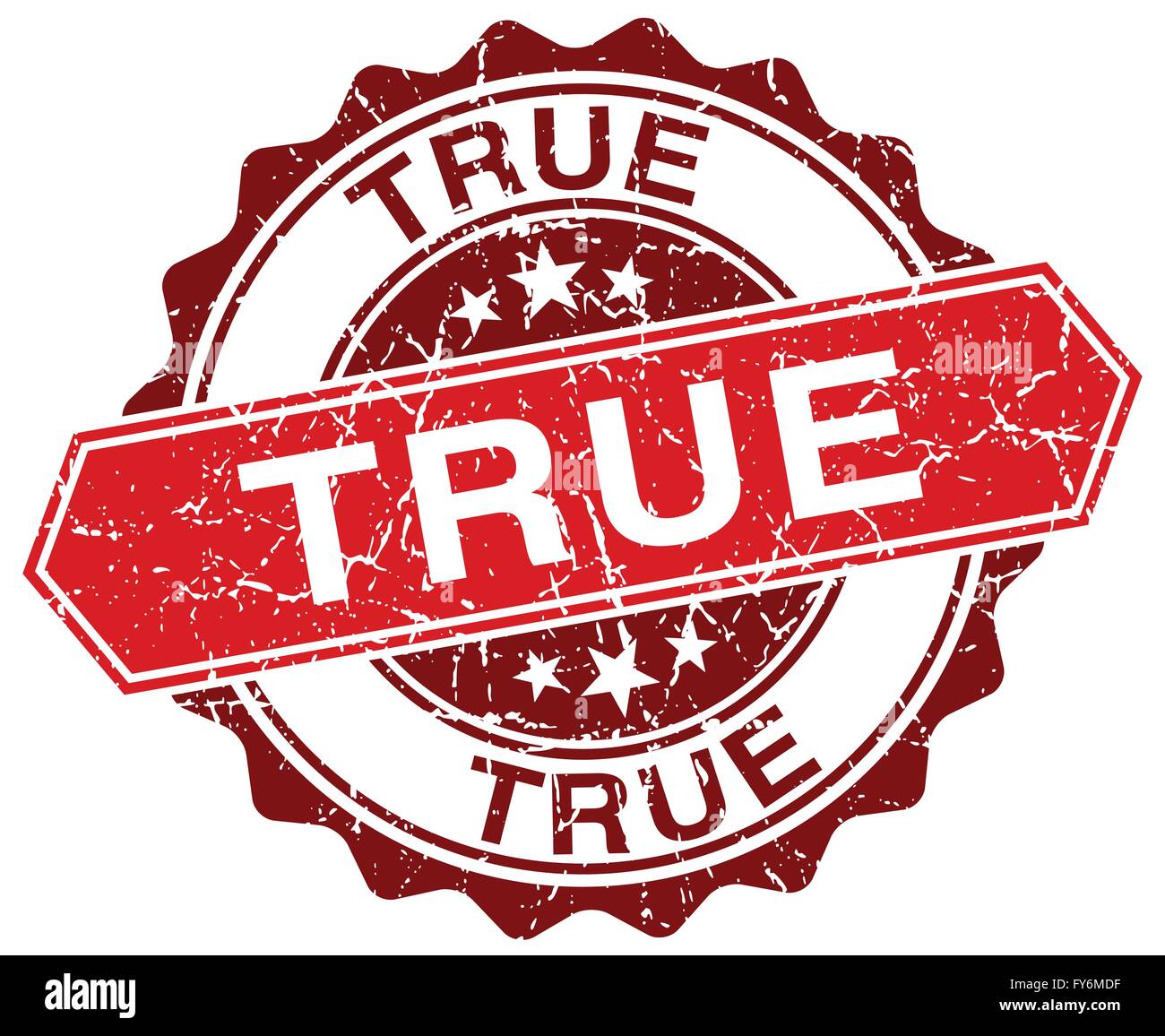 true red round grunge stamp on white Stock Vector Image & Art - Alamy