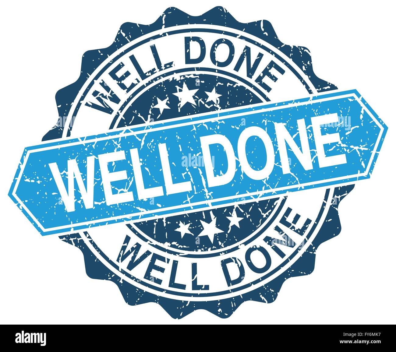 Well done round grunge hi-res stock photography and images - Alamy