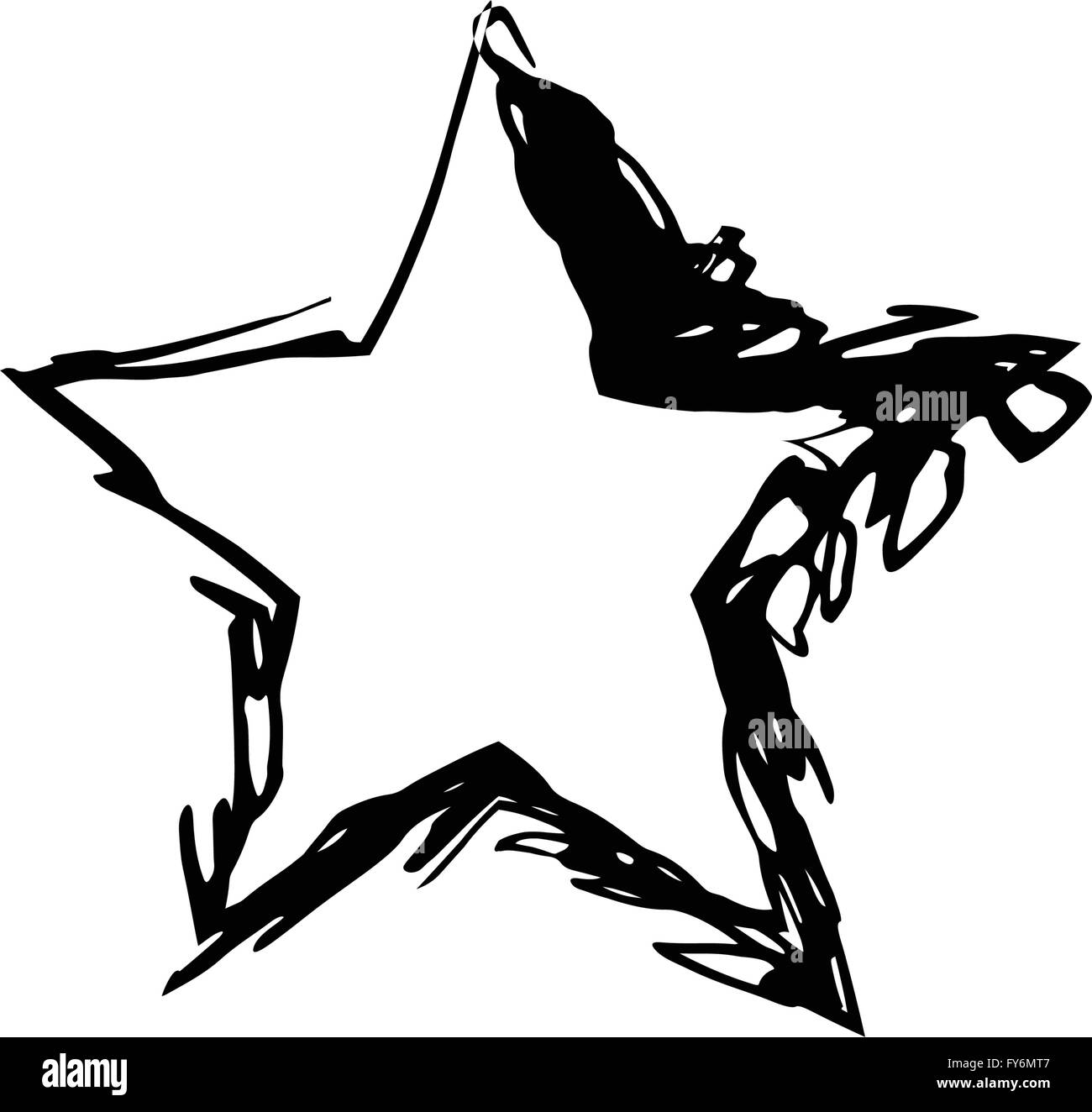 grunge star vector Stock Vector Image & Art - Alamy