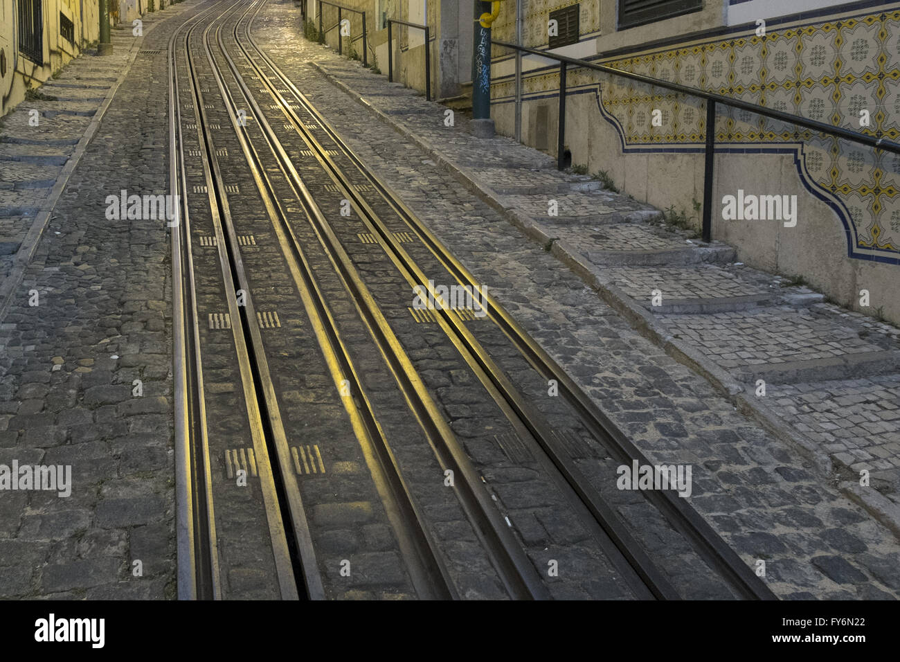 Funicular railway tracks Stock Photo - Alamy