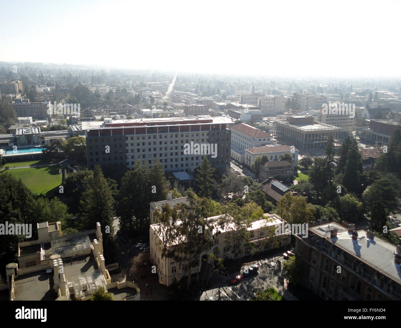 Birds eye view of Historic and modern Buildings of UC Berkeley Campus ...