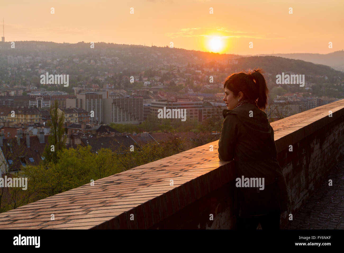 Woman single traveler in Budapest, Hungary Stock Photo - Alamy