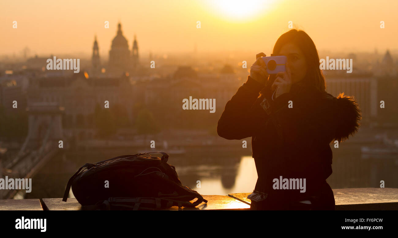 Woman single traveler in Budapest, Hungary Stock Photo - Alamy