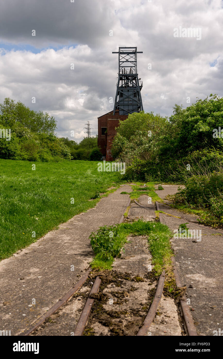 Barnsley Main Collier pit head plus winding gear South Yorkshire UK ...