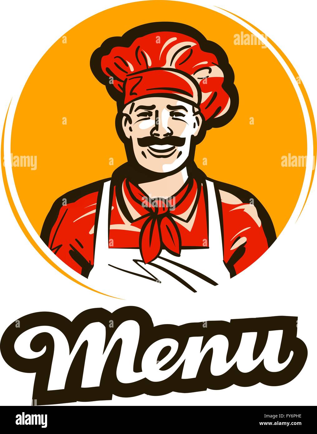 Italian celebrity chef Stock Vector Images - Alamy