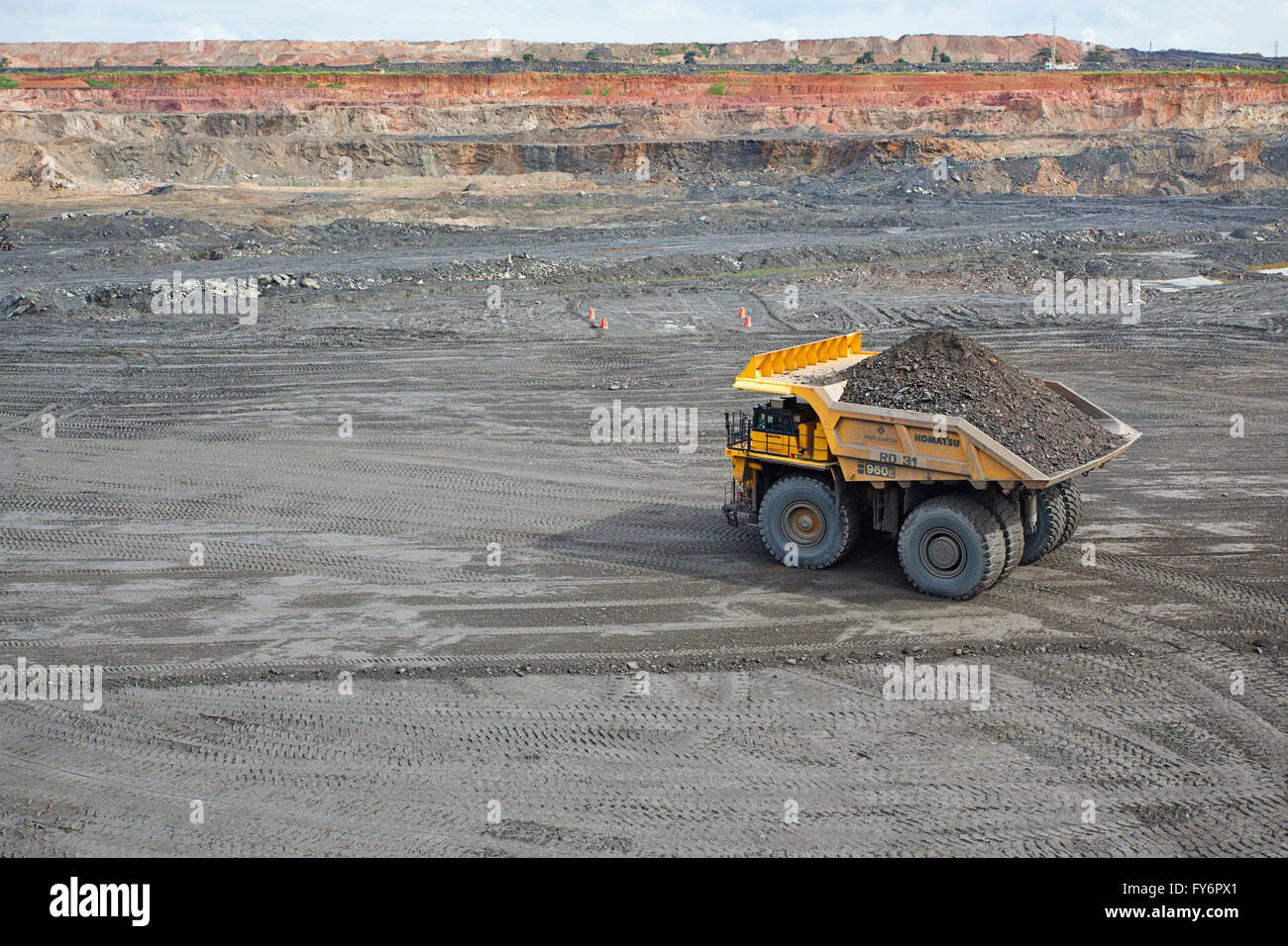 Copper mine large dump truck Stock Photo - Alamy