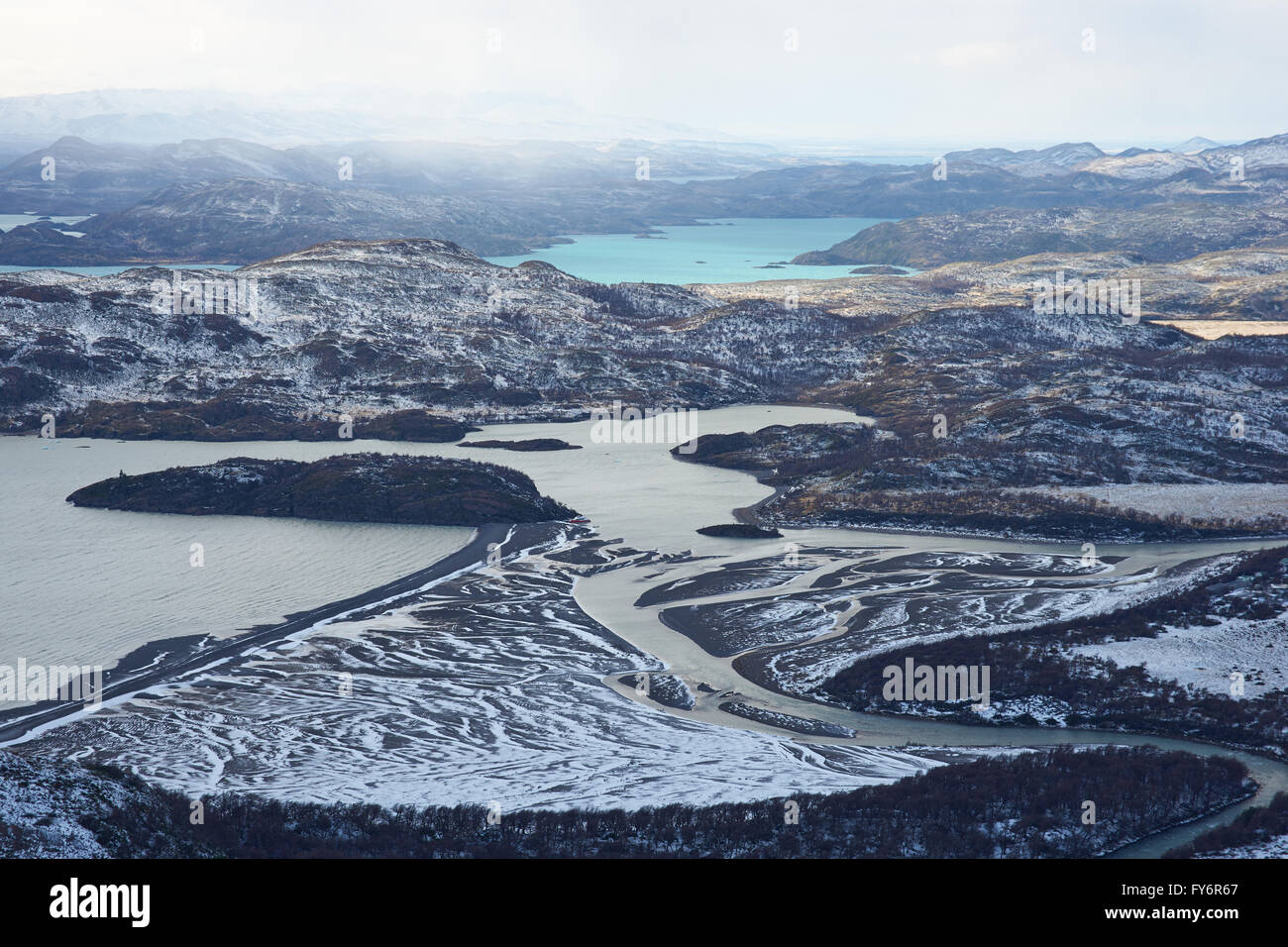 Winter in Torres del Paine National Park in Patagonia, Chile Stock ...