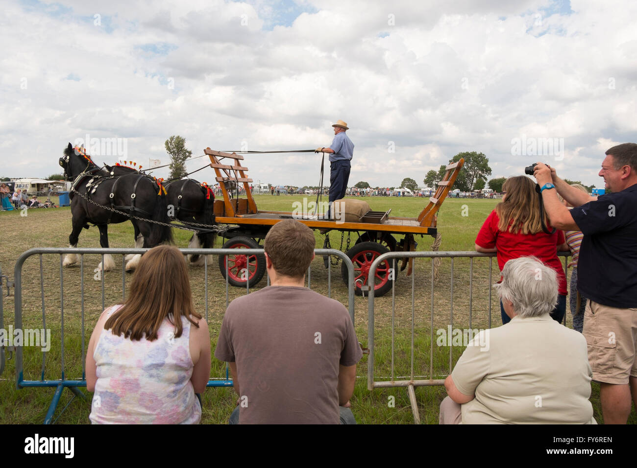Spectators watching the display of country pursuits in the show ground ...