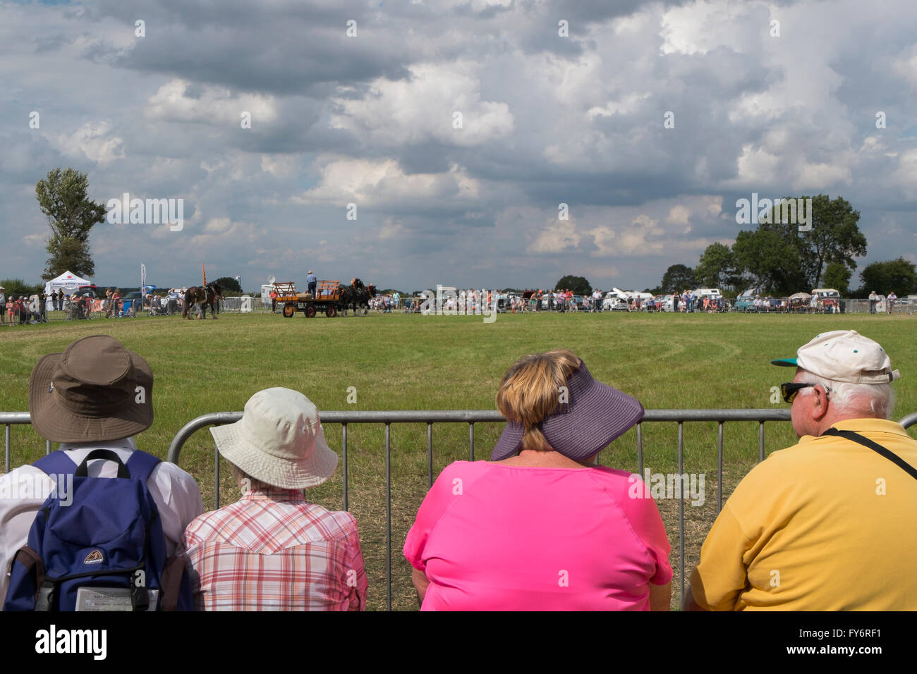 Spectators watching the display of country pursuits in the show ground ...