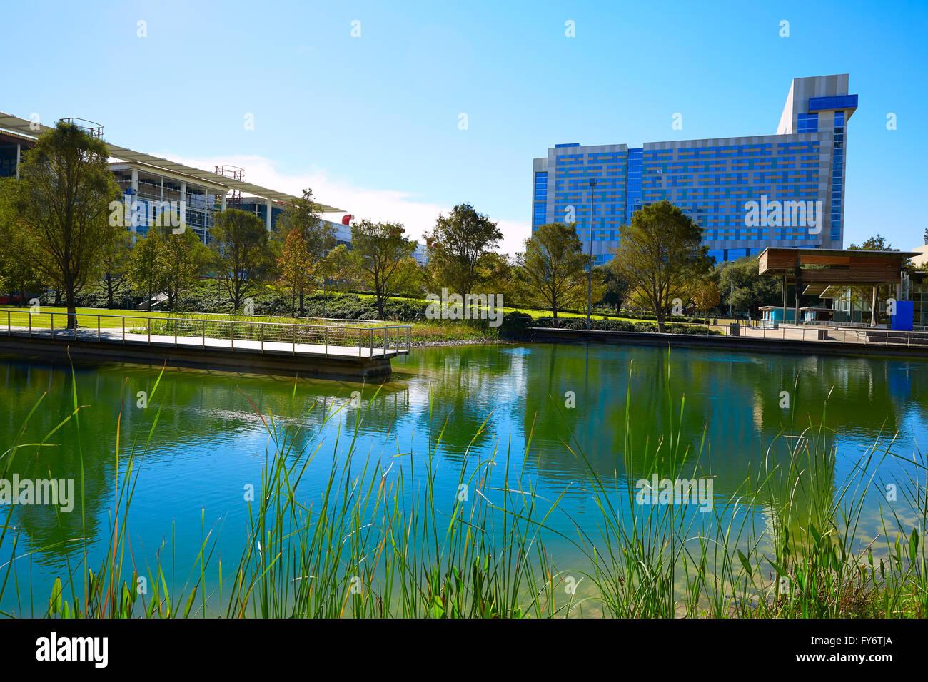 Houston Discovery green park in downtown Texas Stock Photo - Alamy