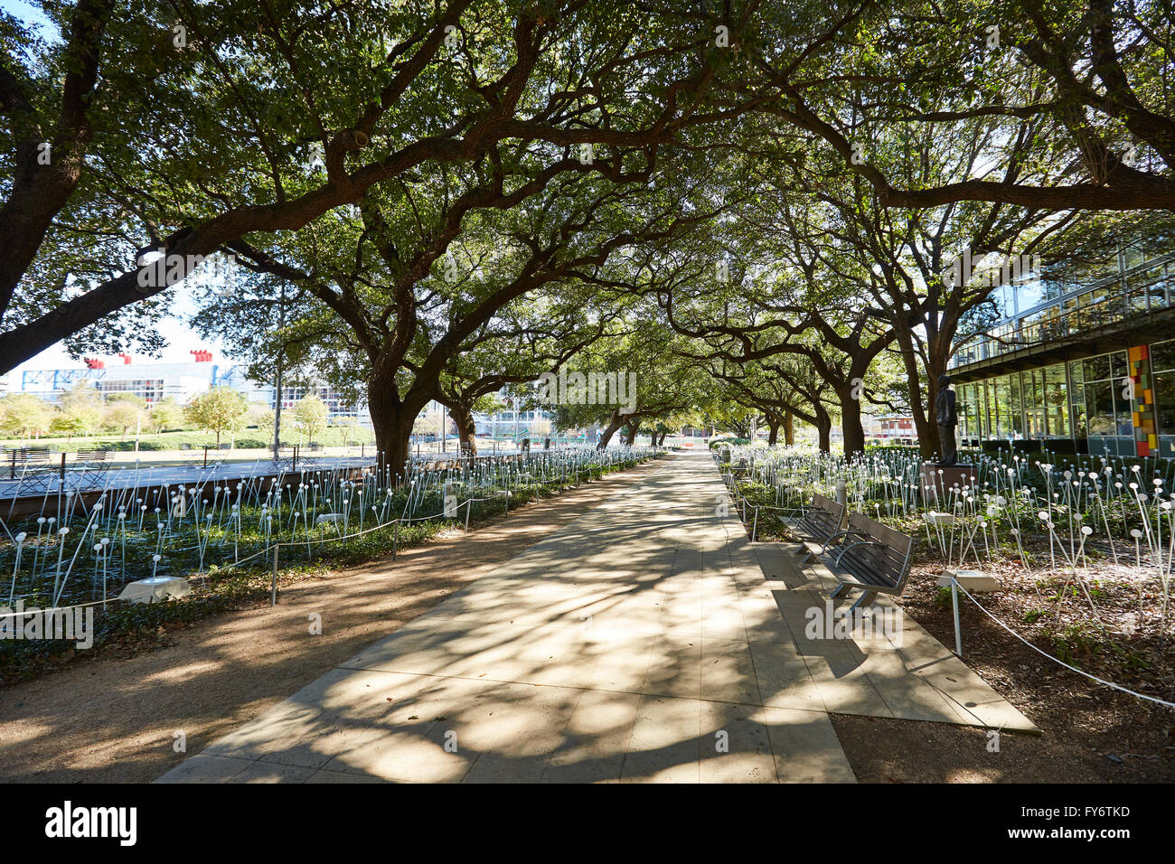 Houston Discovery green park in downtown Texas Stock Photo - Alamy
