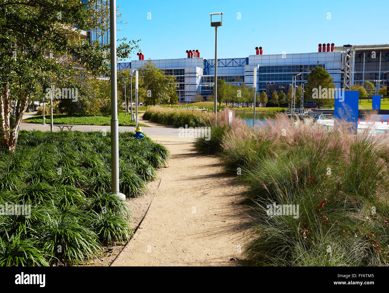 Houston Discovery green park in downtown Texas Stock Photo - Alamy