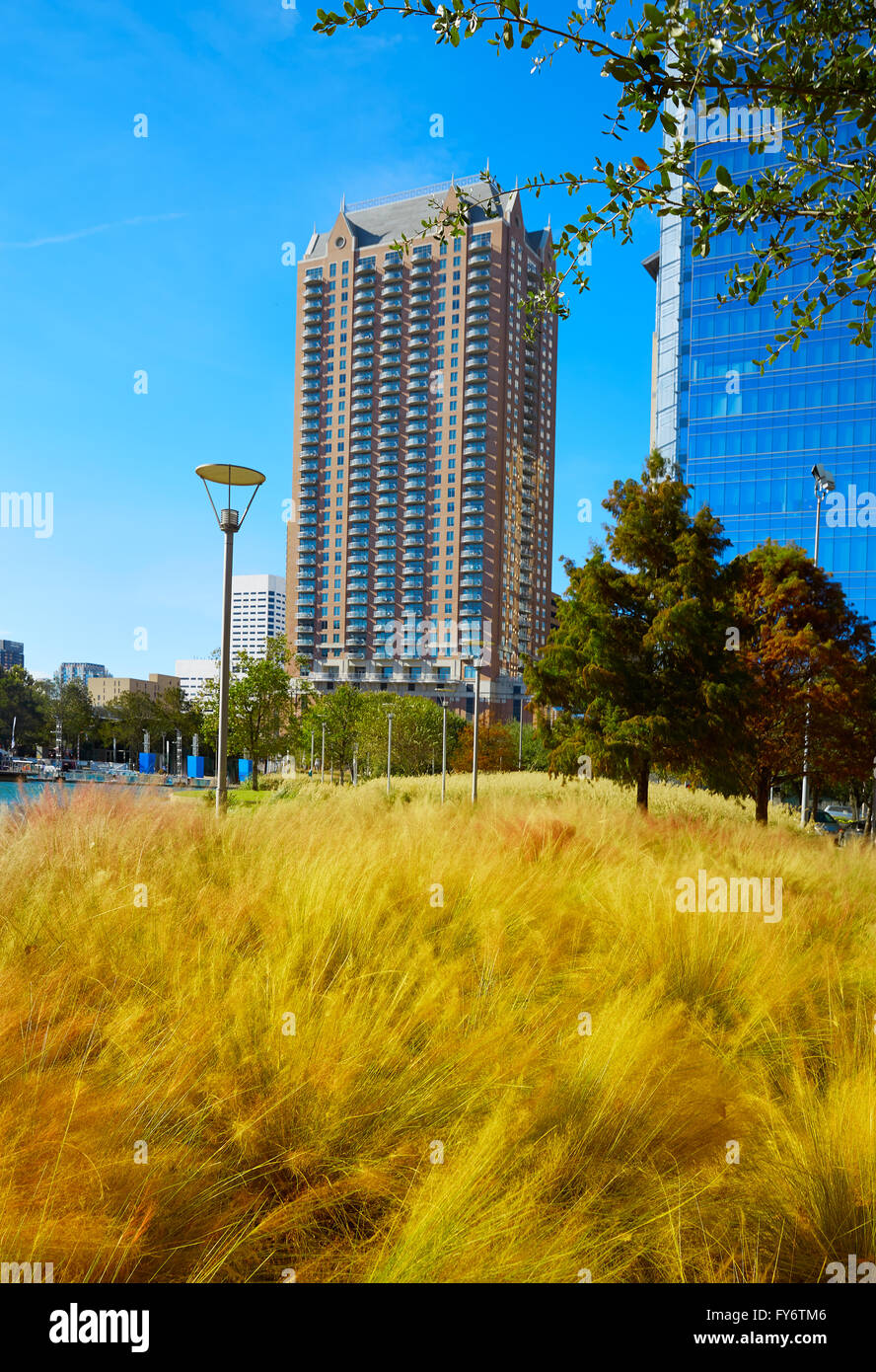 Houston Discovery green park in downtown Texas Stock Photo - Alamy