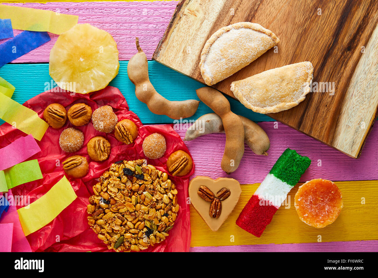 Mexican sweets and pastries cajeta tamarindo coconut flag Palanqueta ...
