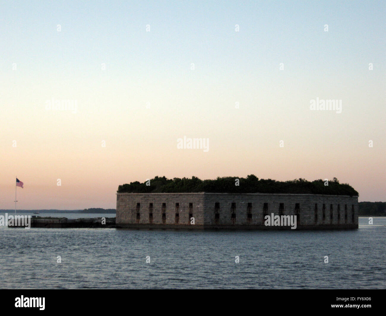 Fort Gorges is on Hog Island Ledge, in Casco Bay at the entrance to the ...