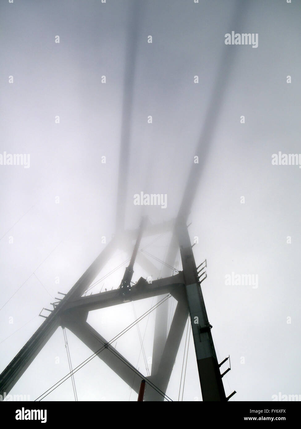 Sutro Tower -A three-pronged antenna tower casts a long shadow in the ...