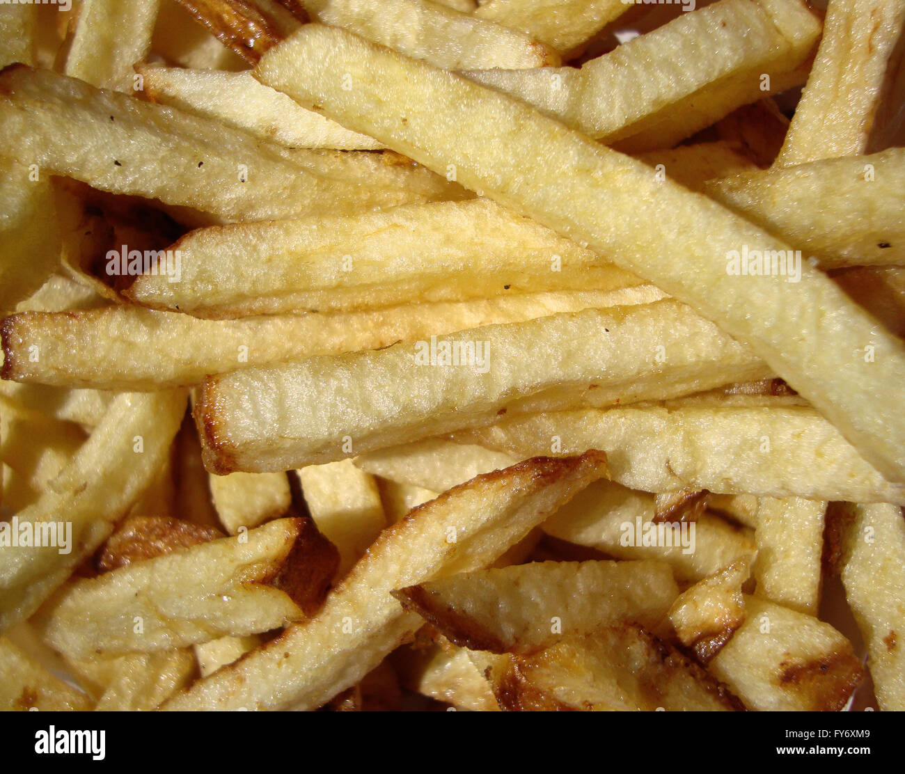 Close up of American Fast food style fresh french fries light ...
