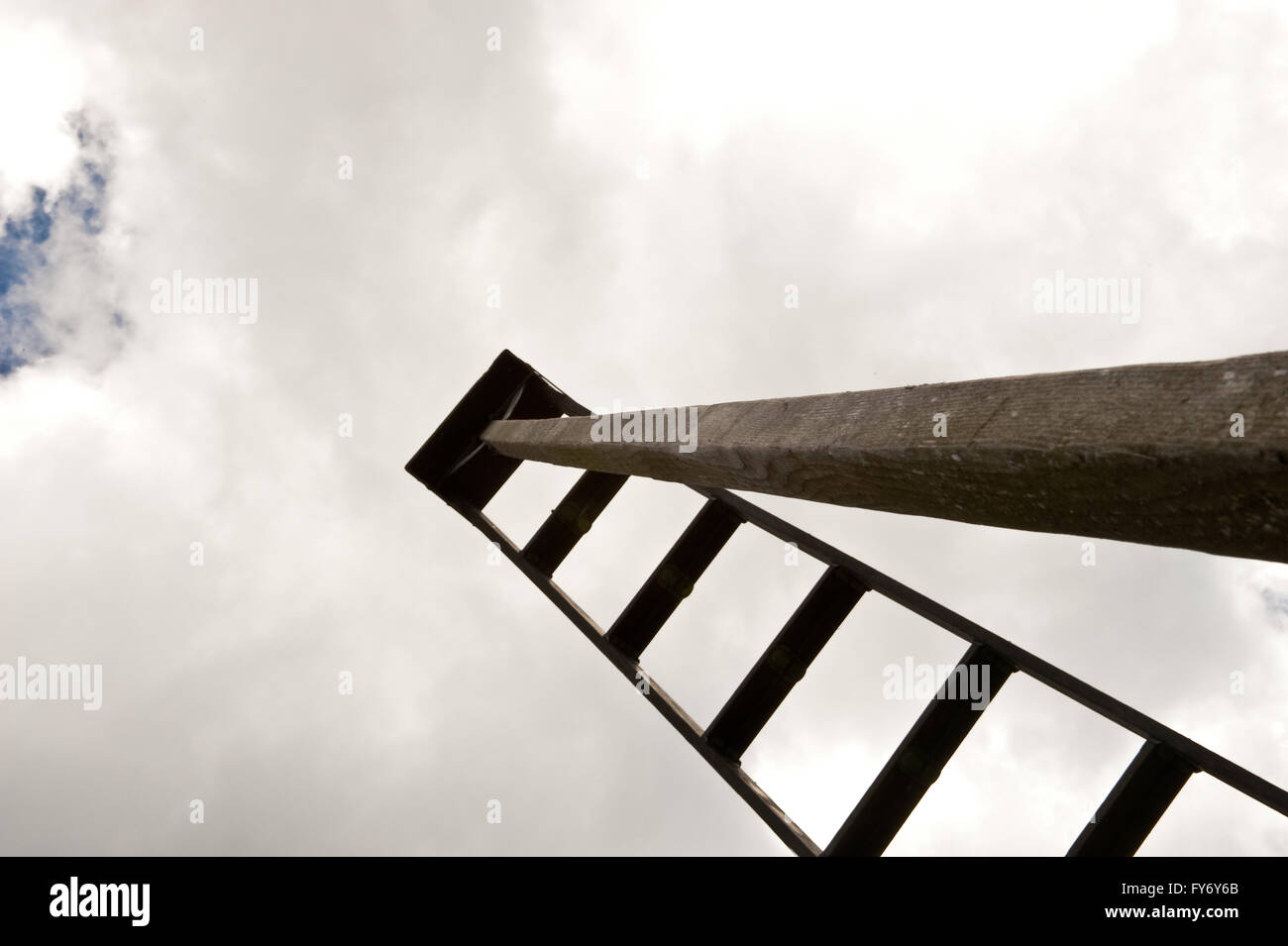 Ladder and sky background Stock Photo - Alamy