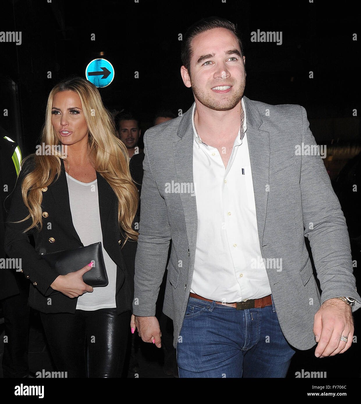 Katie Price enjoys a night out with husband Kieran Hayler to celebrate ...