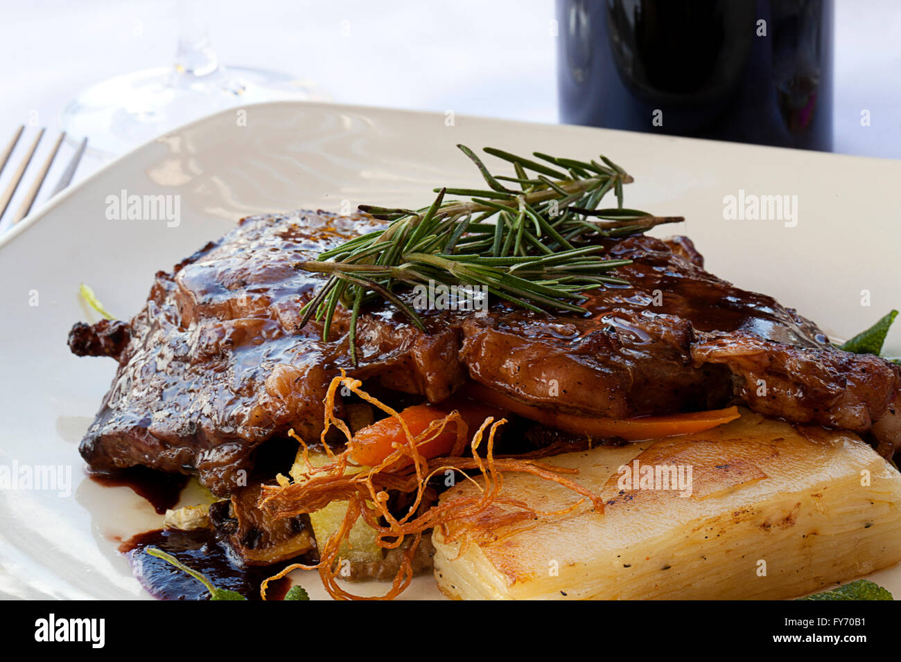 Delicious steak beautifully cooked and presented Stock Photo - Alamy