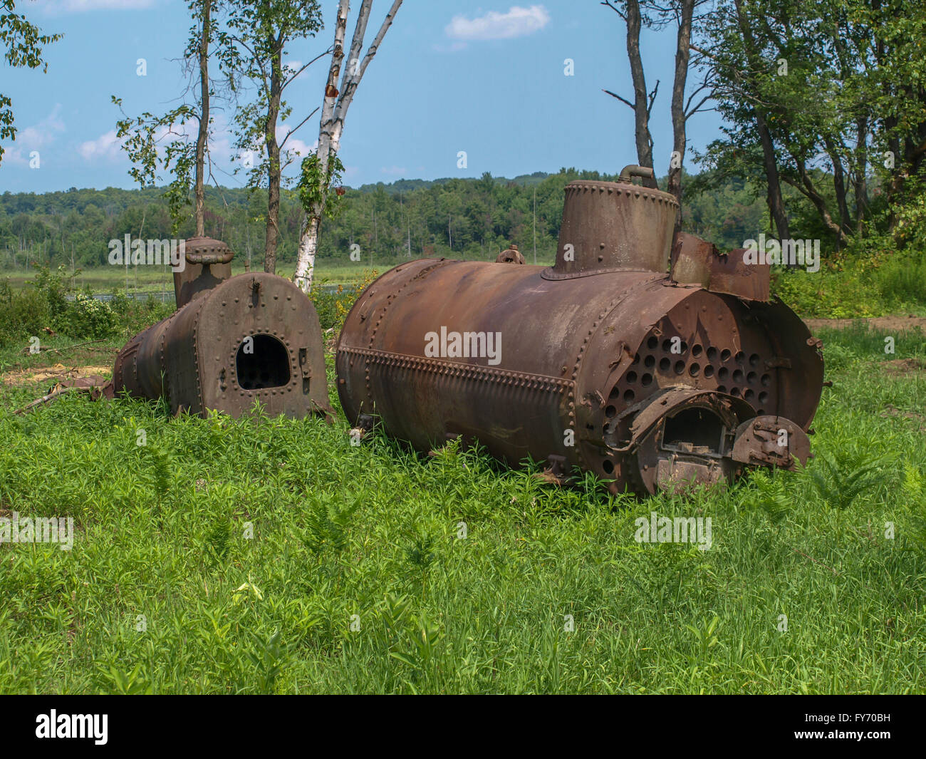 Steam Powered Saw mill Boiler Stock Photo - Alamy