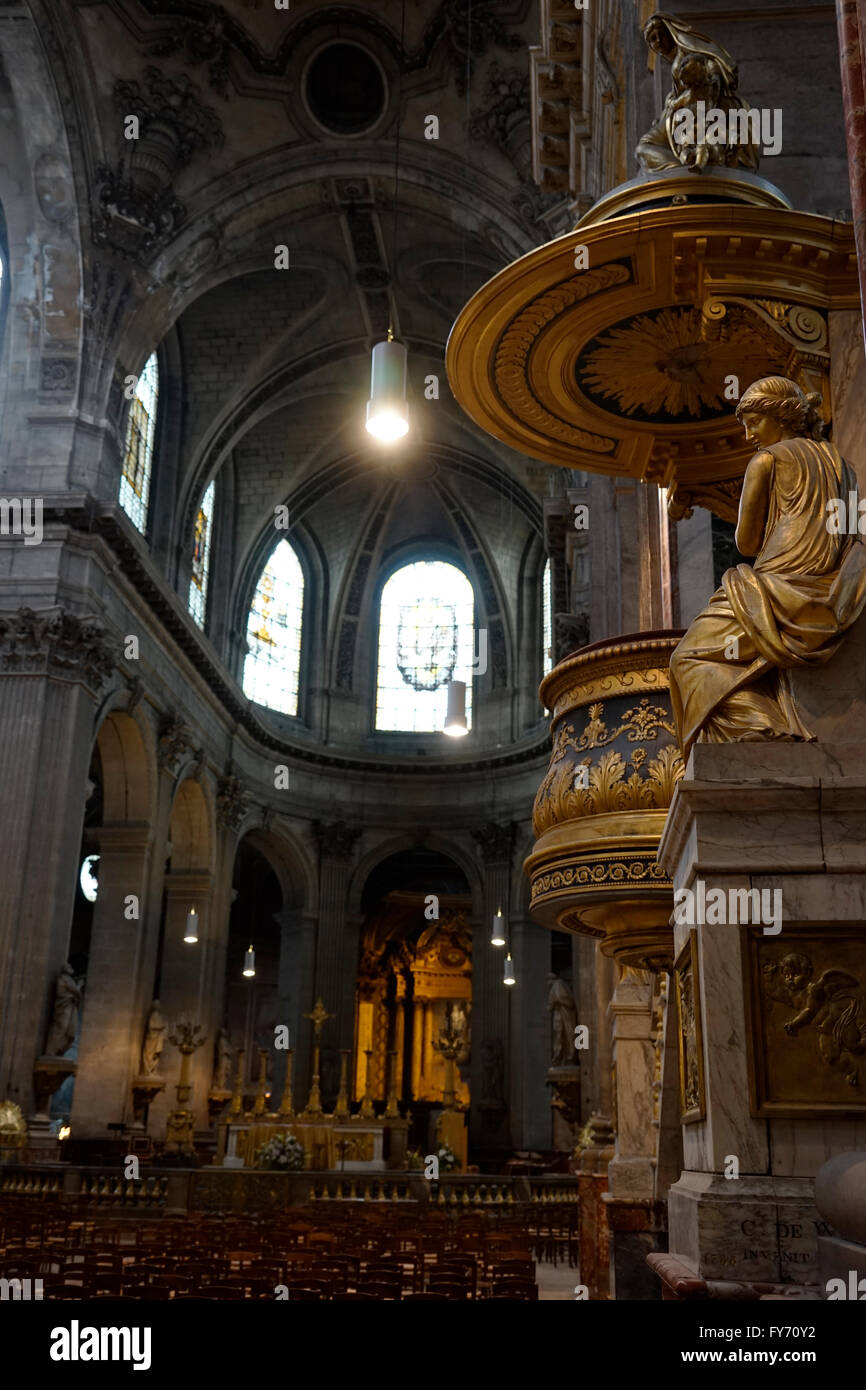 Saint sulpice eglise interior hi-res stock photography and images - Alamy