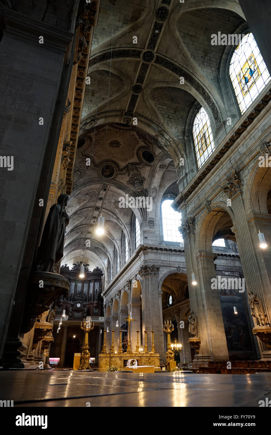 Saint sulpice eglise interior hi-res stock photography and images - Alamy