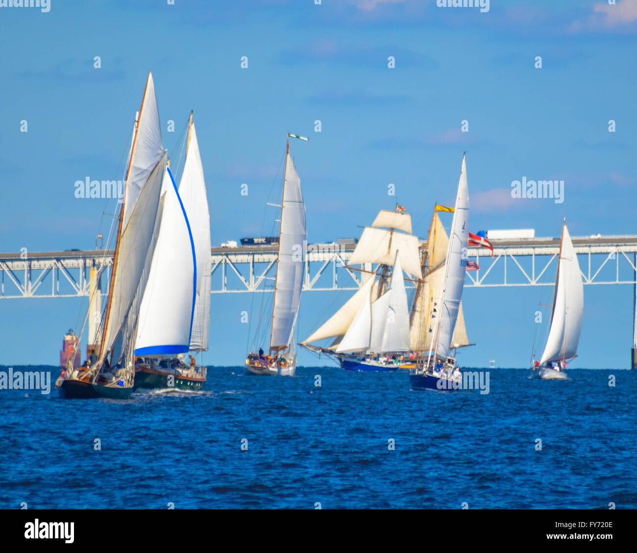 Multiple Schooners sail in the 2015 Great Chesapeake Bay Schooner Race ...