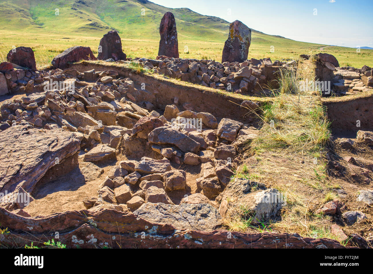 Megalithic rocks on the field Stock Photo - Alamy