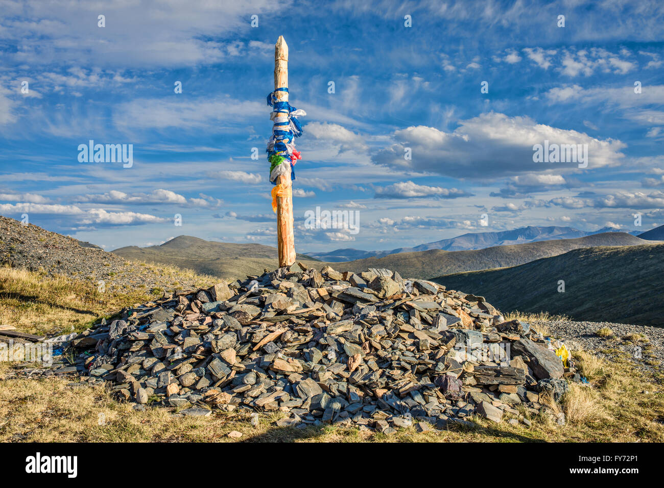 Construction with colorful flags Stock Photo - Alamy