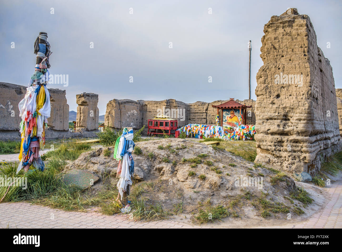 destruction of the Buddhist temple Stock Photo - Alamy