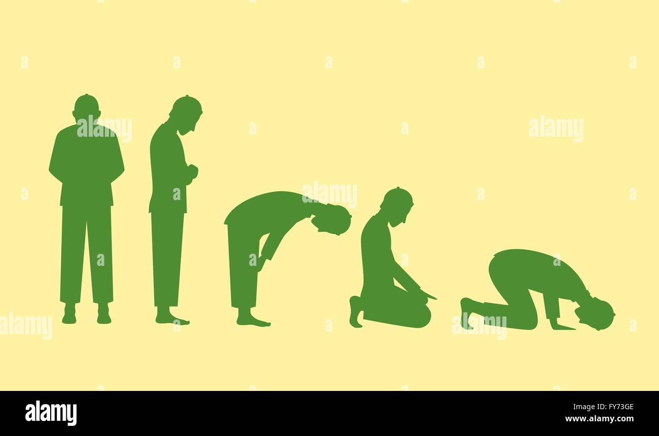 Muslim prayer position Stock Vector Images - Alamy