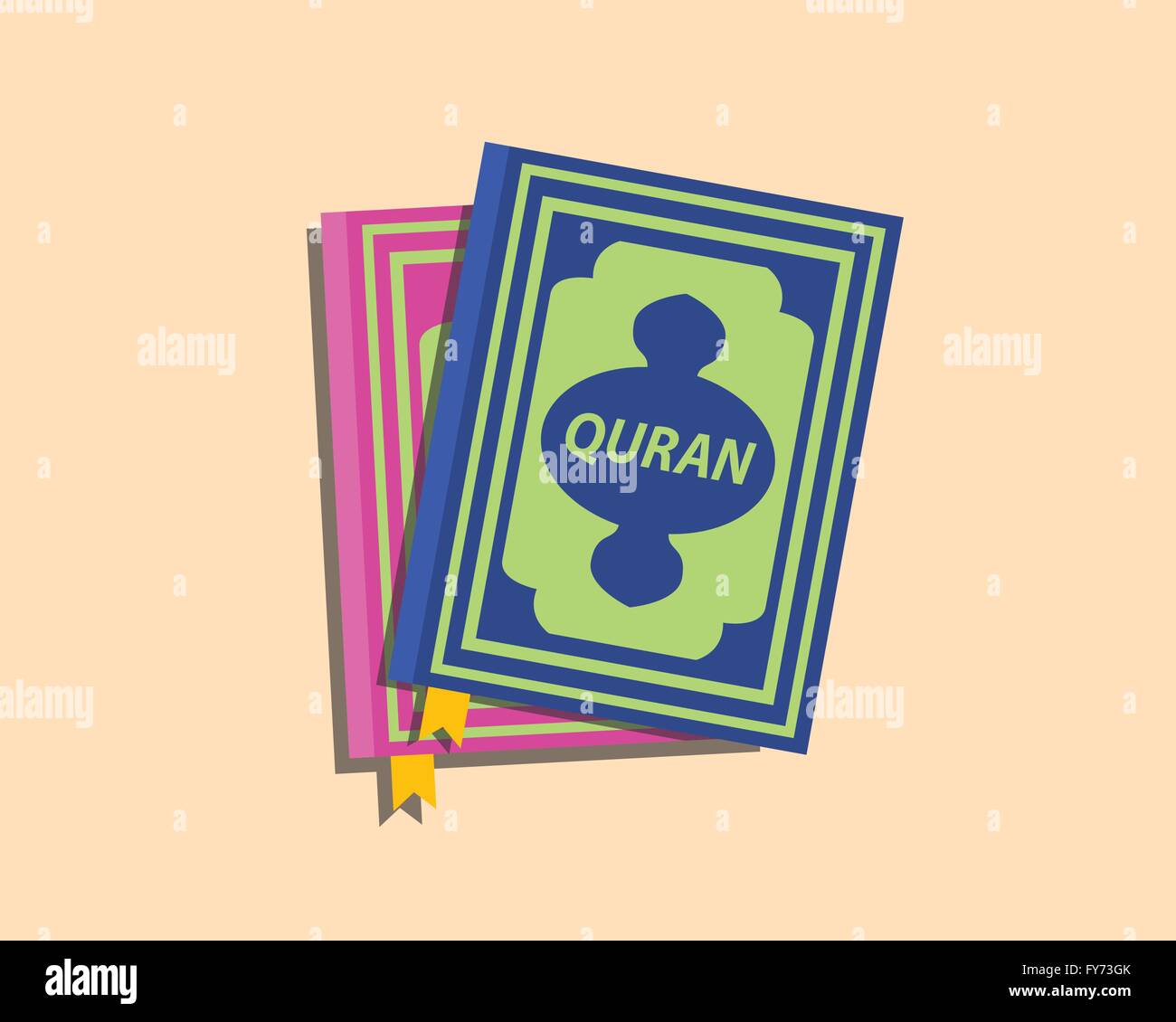 quran islam muslim books with flat style vector Stock Vector Image ...