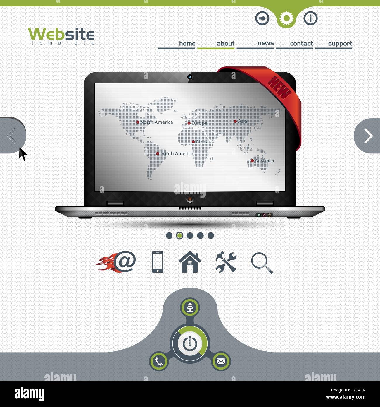 website template for business presentation, contains textured forms and ...