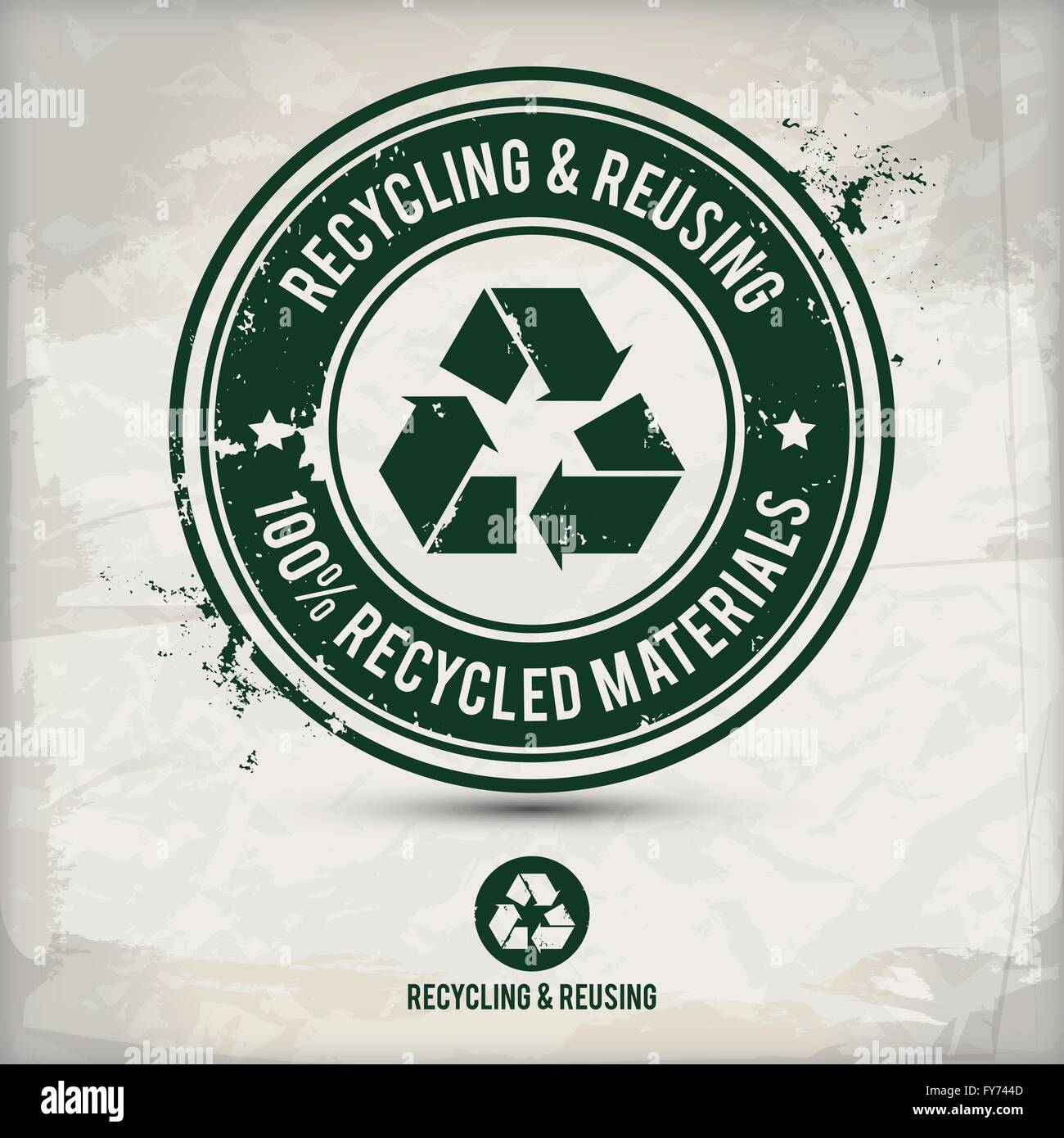Reuse symbol made from recycle paper texture hi-res stock photography ...