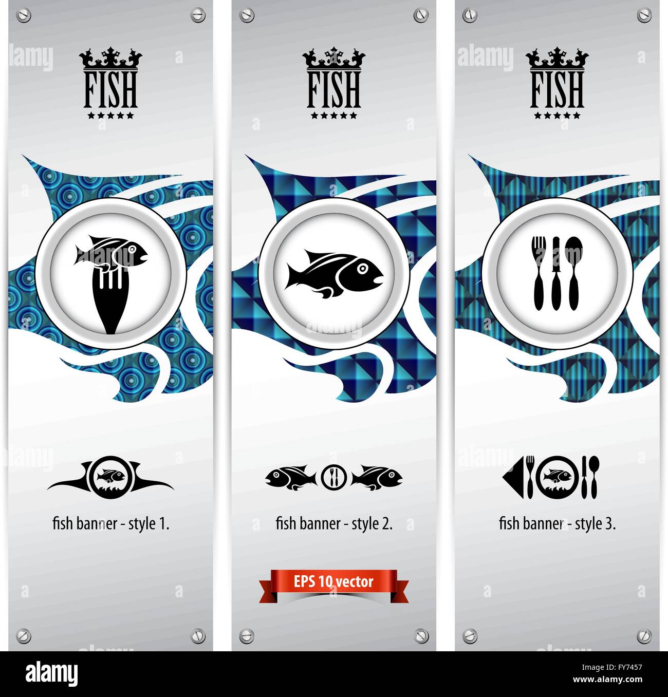 Three salmon sign Stock Vector Images - Alamy