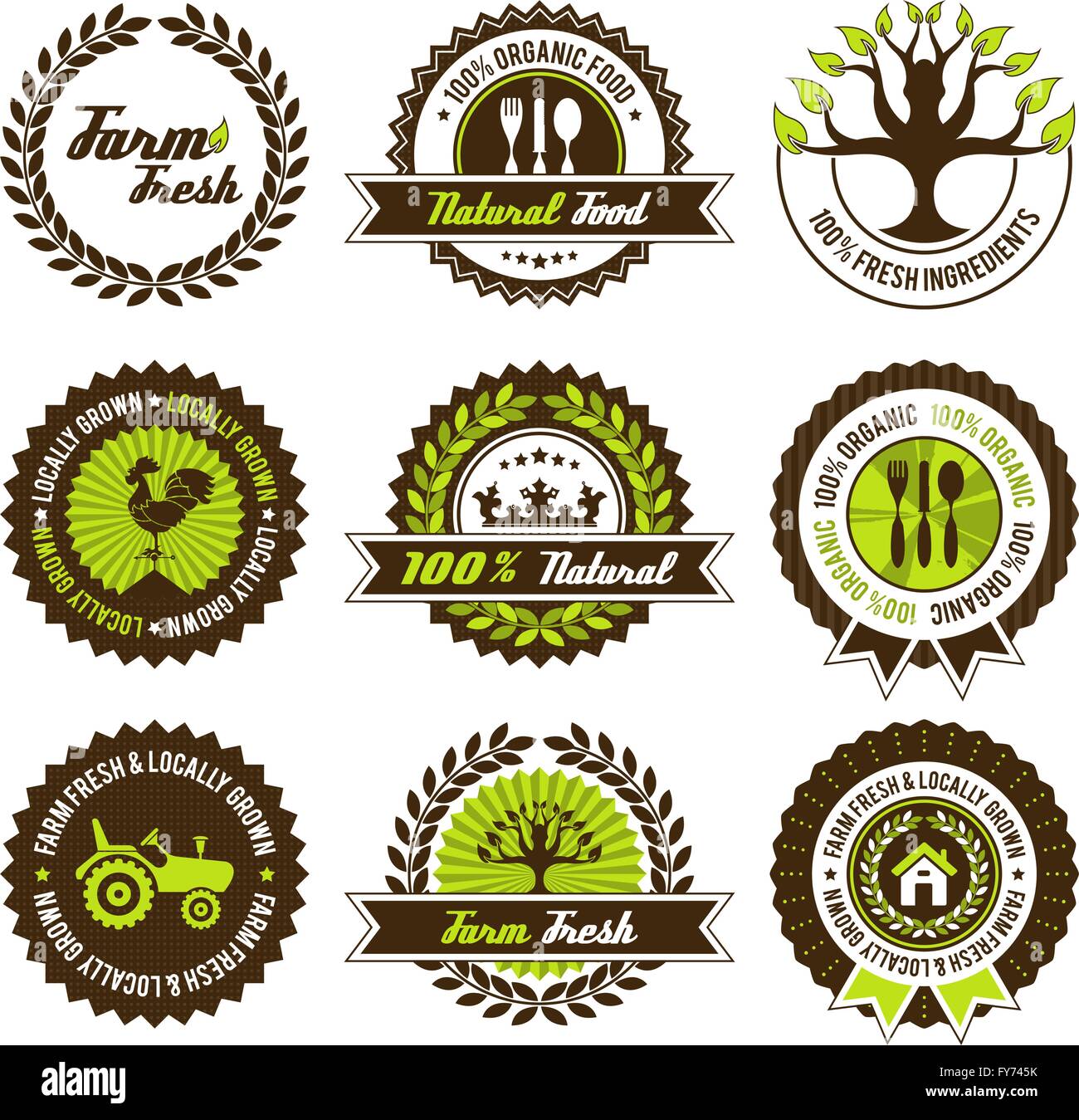 Vintage produce elements Stock Vector Images - Alamy