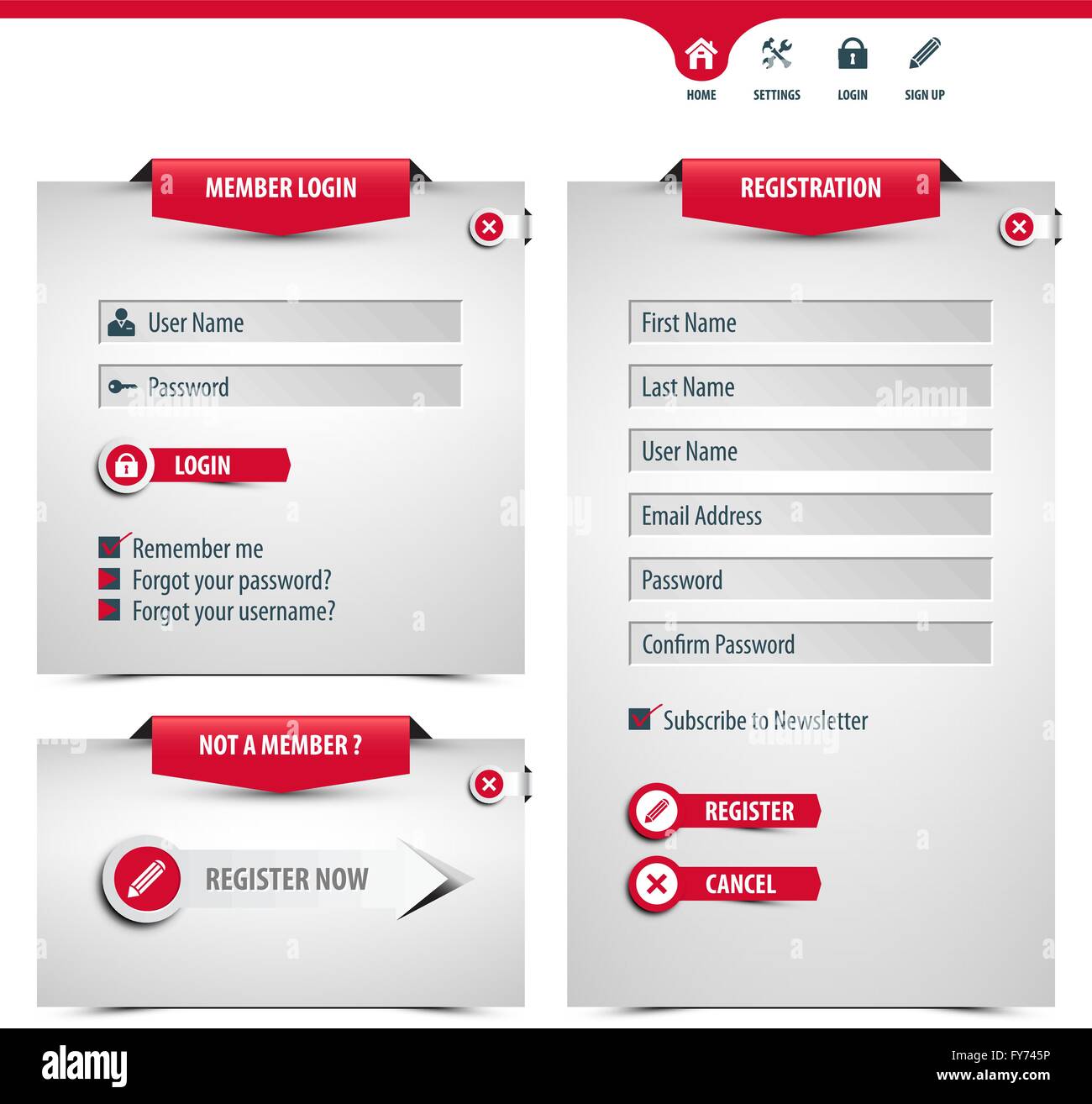 3d realistic web browser Stock Vector Images - Alamy