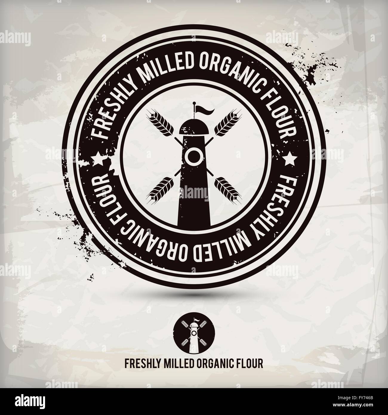 Old flour factory Stock Vector Images - Alamy