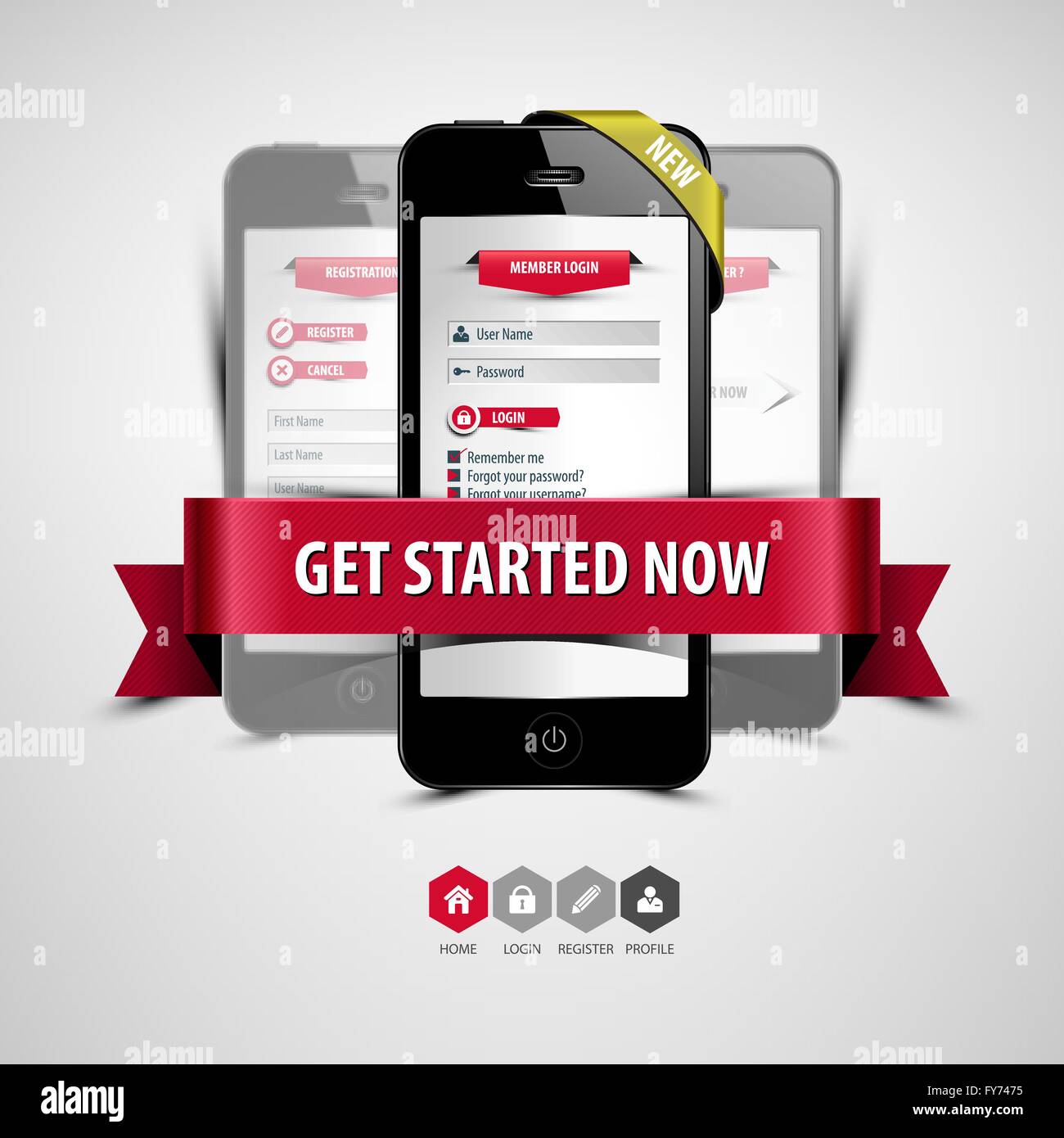 Registration forms Stock Vector Images - Alamy