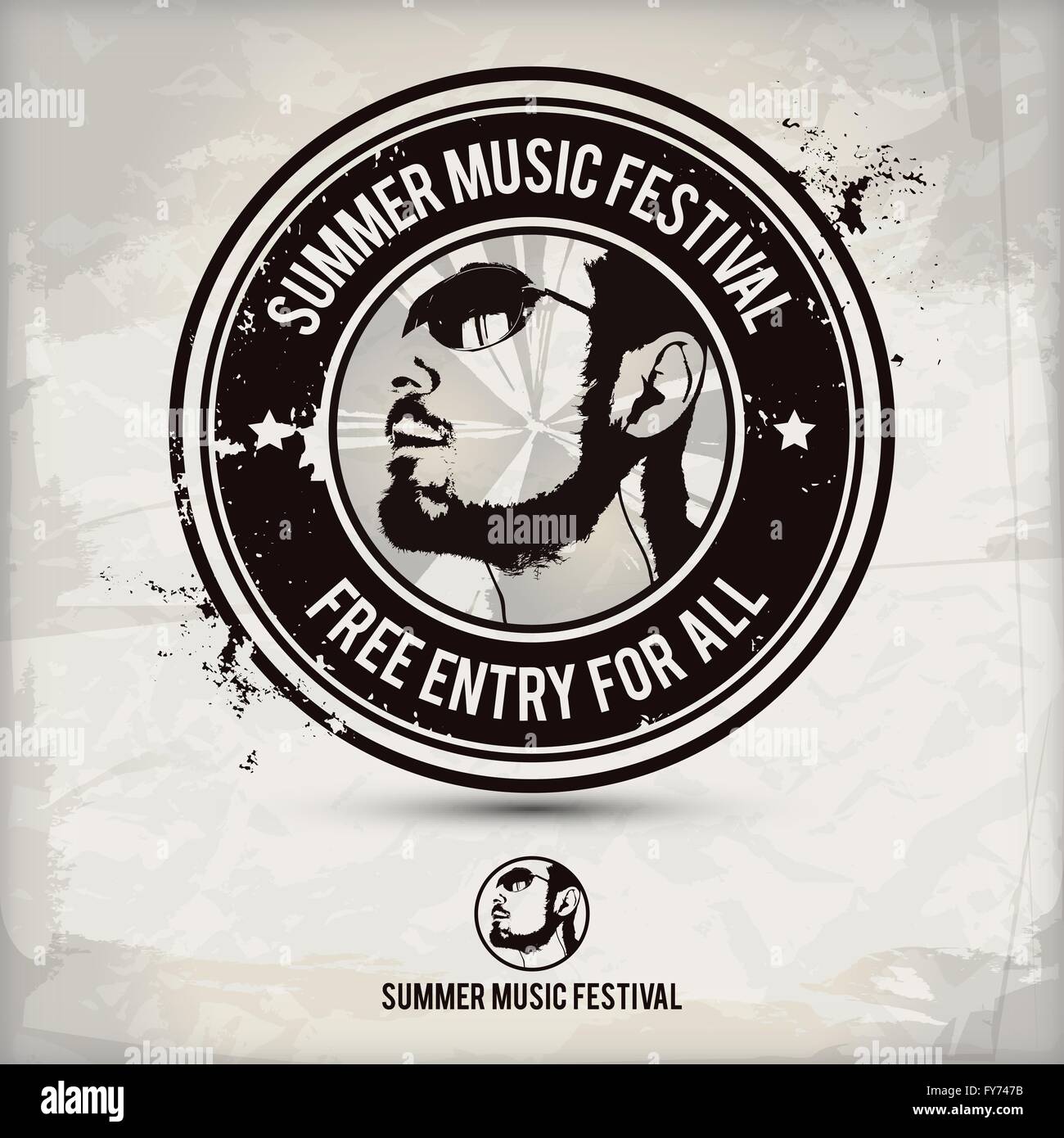 Music fest logo design hi-res stock photography and images - Alamy