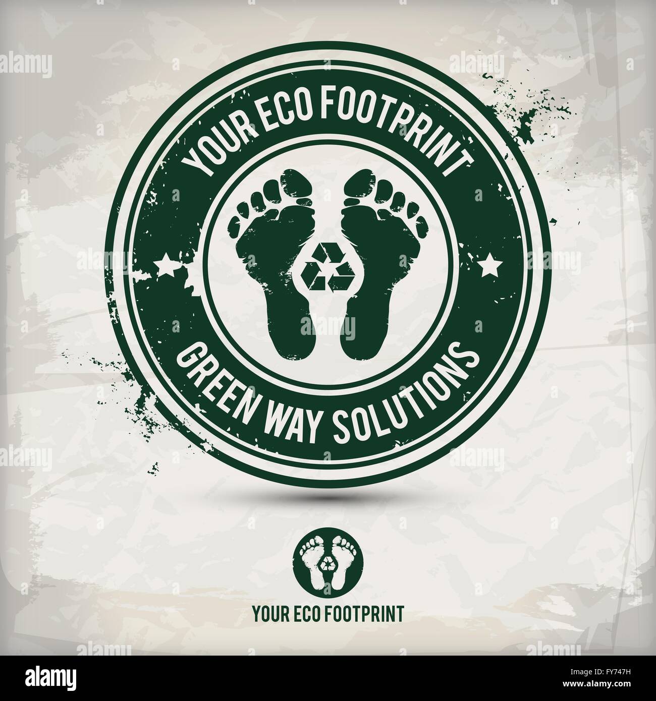 Eco go green carbon footprint foot print Stock Vector Images - Alamy