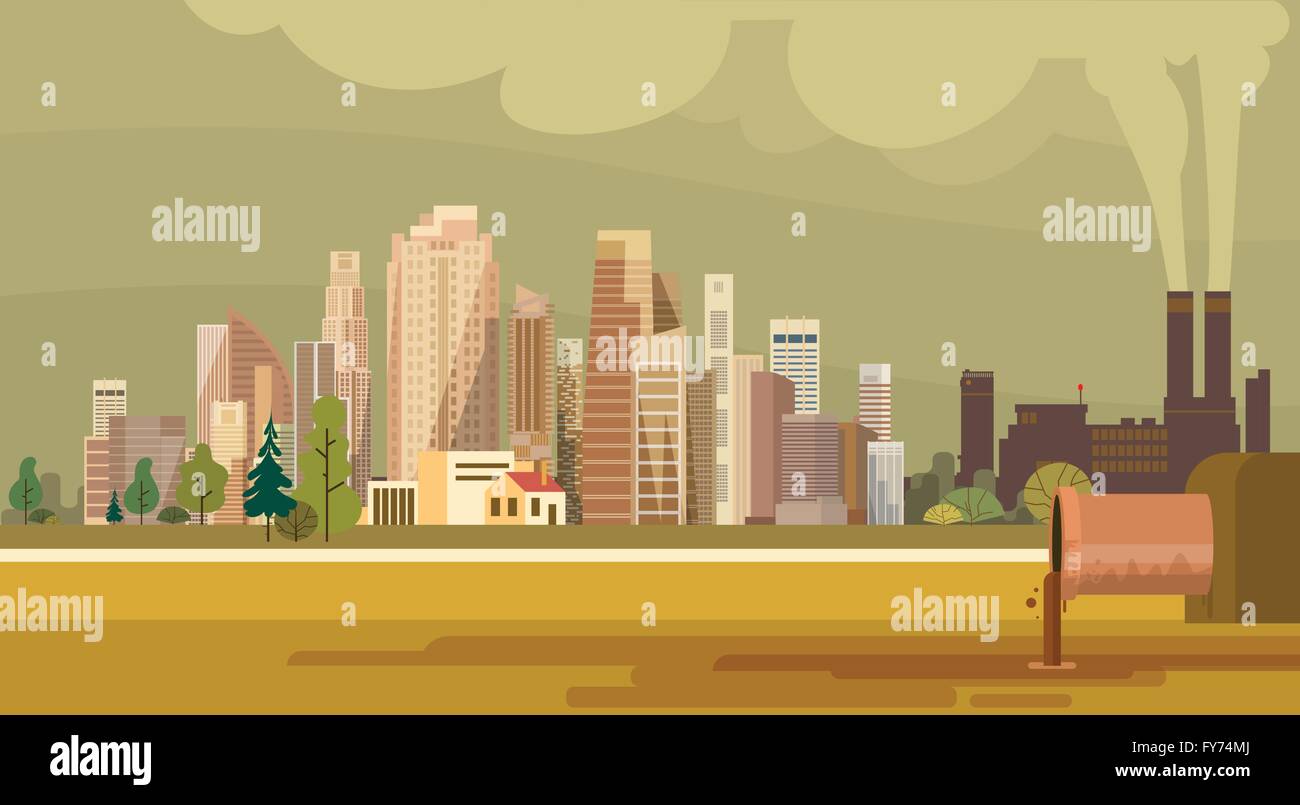 Nature Pollution City Plant Pipe Dirty Waste Water Polluted Environment ...