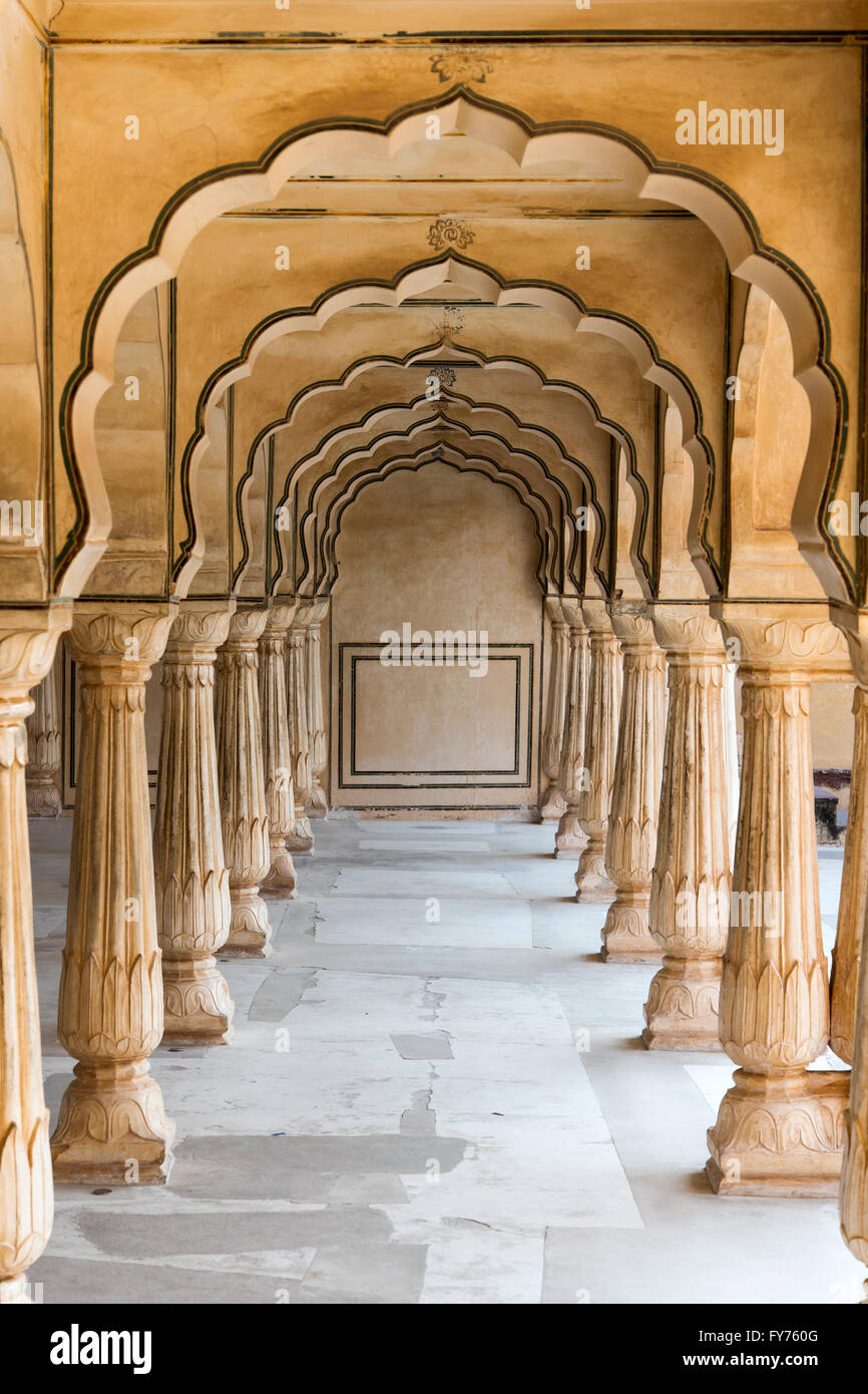 Multifoil Arch Passage, Amber Palace, Amber Fort, Jaipur, Rajasthan ...