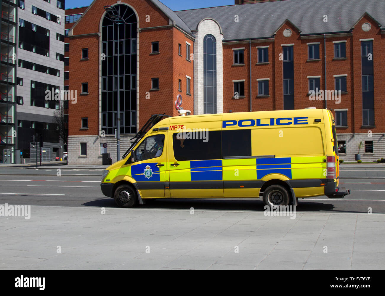 Police Matrix Support Unit van; Traffic on 'The Strand' the main ...