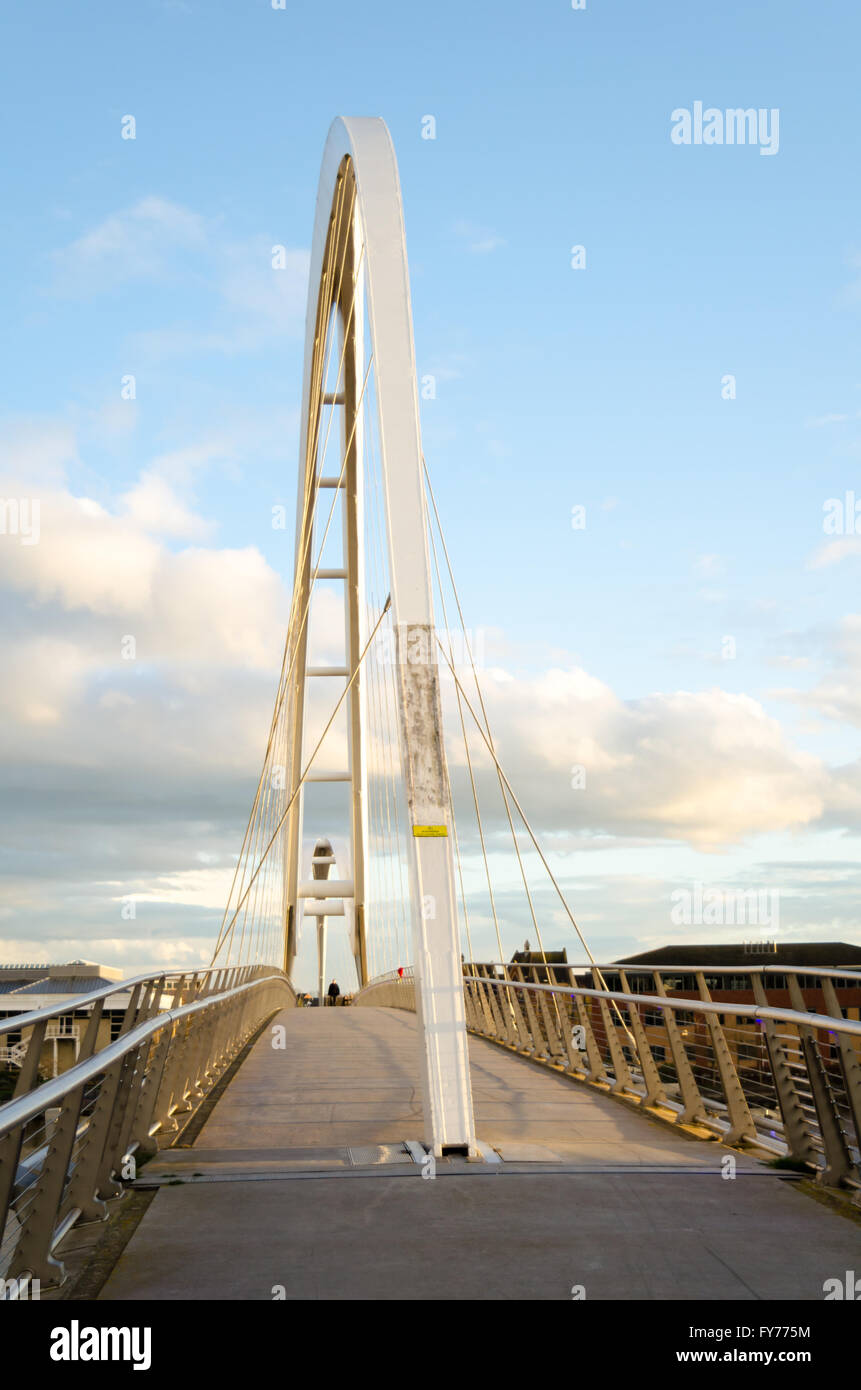 The Infinity Bridge Crossing the River Tees at Stockton-on-Tees Stock ...