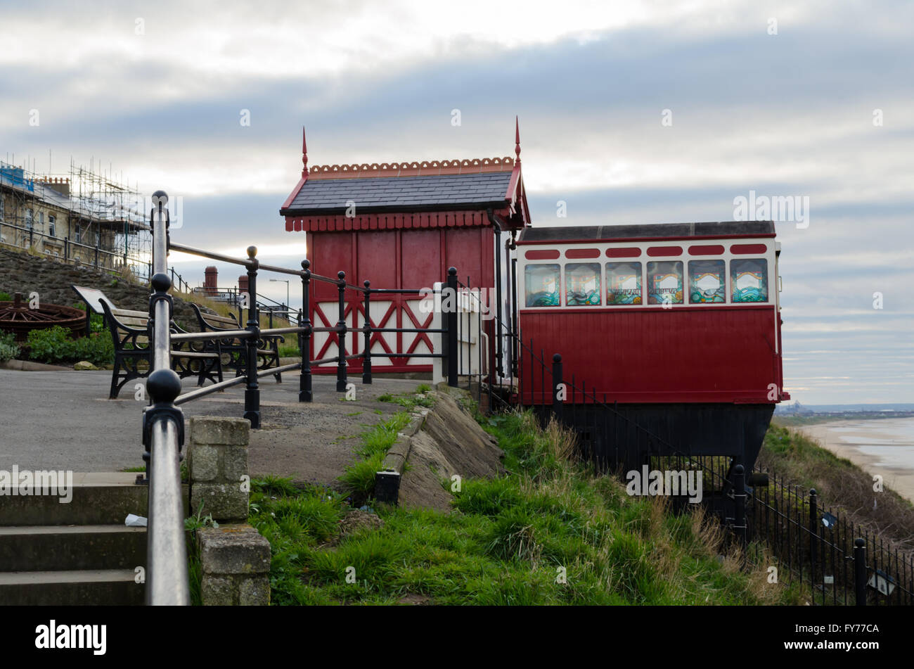 Saltburn Cliff Lift at Saltburn-by-the-Sea Stock Photo - Alamy