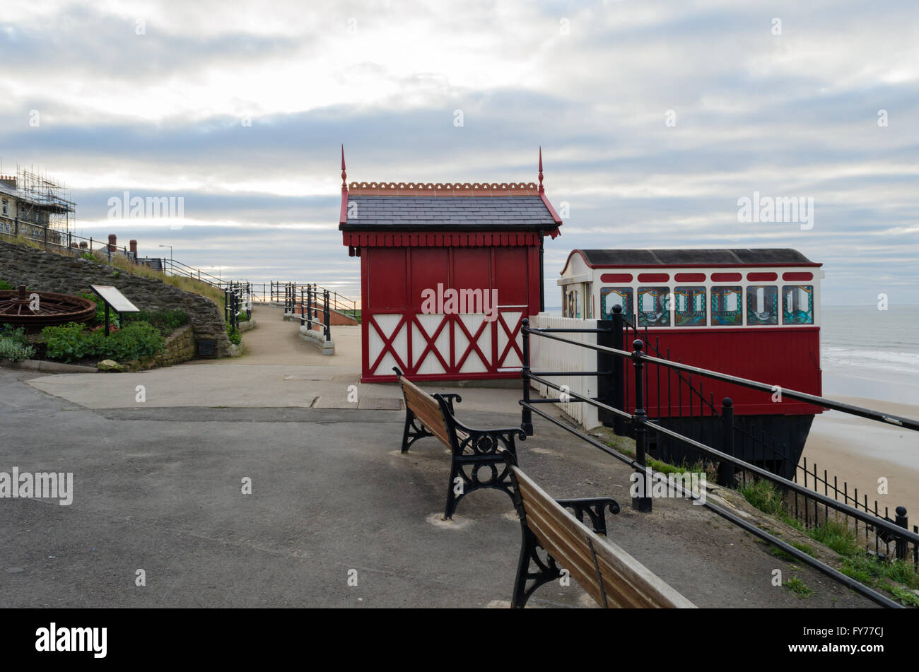 Saltburn Cliff Lift at Saltburn-by-the-Sea Stock Photo - Alamy