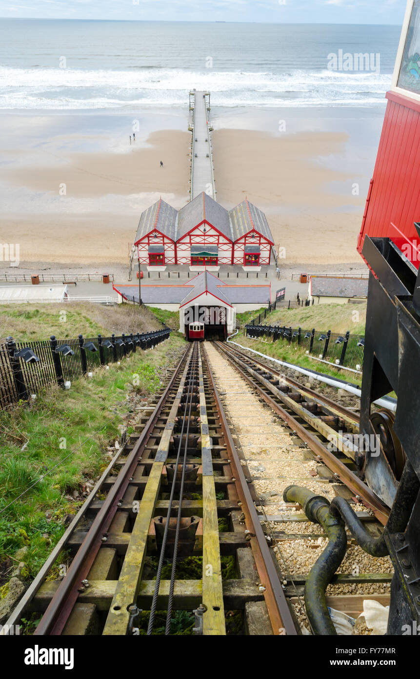 Saltburn Cliff Lift at Saltburn-by-the-Sea Stock Photo - Alamy